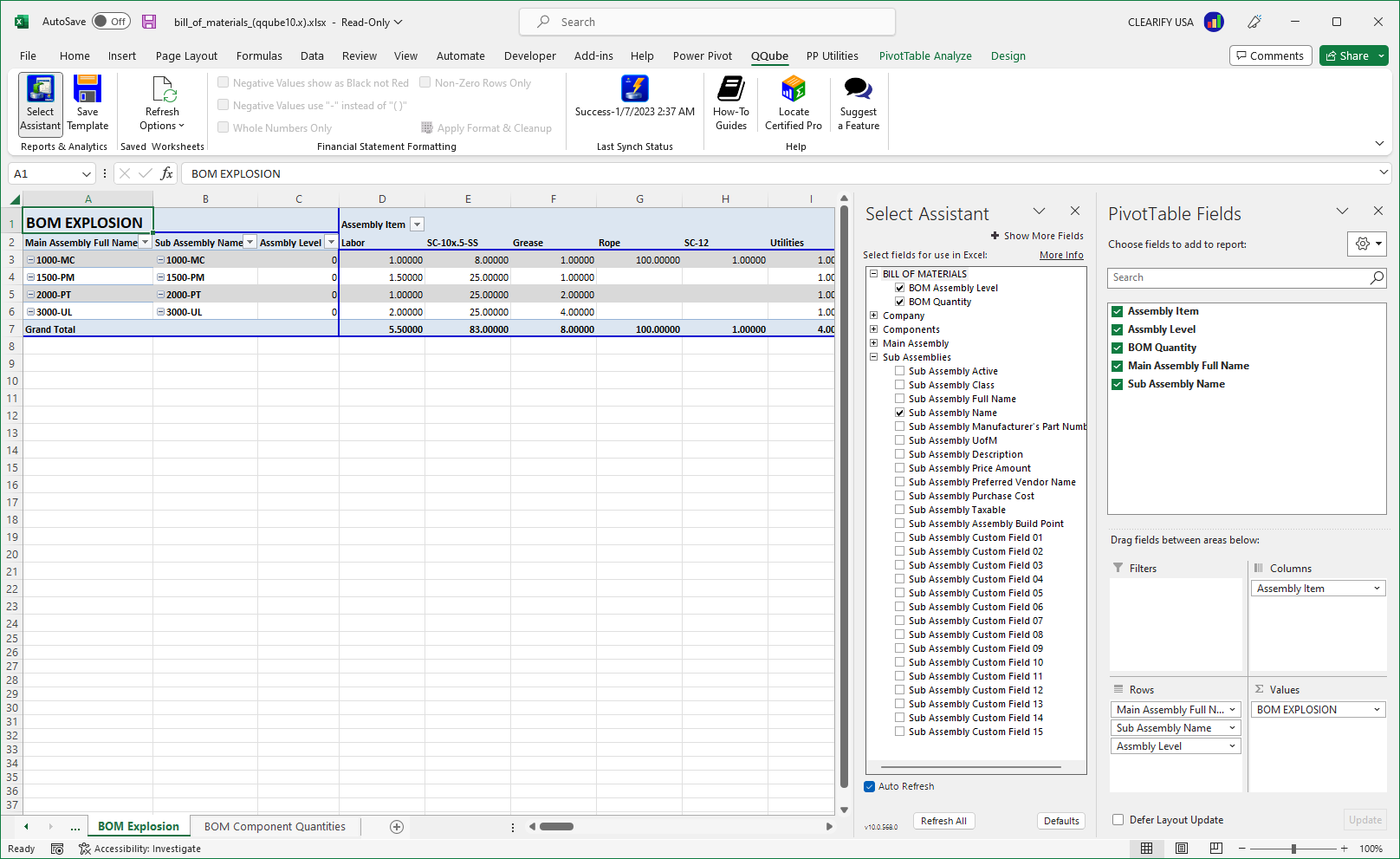 Custom Reports: QuickBooks Inventory and BOM Explosion | CLEARIFY®